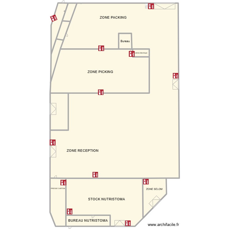 Plan – Plan incendie logistique – Par yanogiu ️ | ArchiFacile