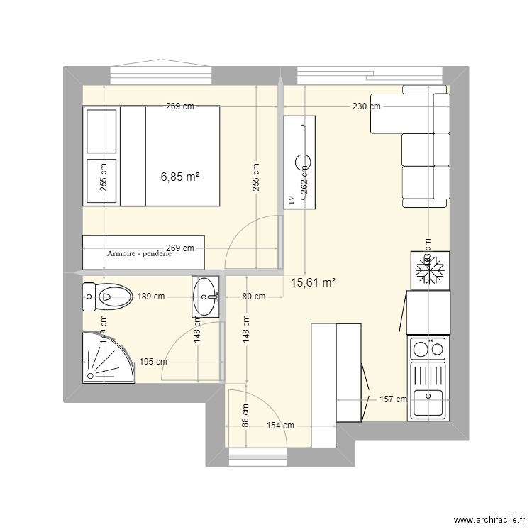 Plan – plan loge gardien – Par belettefamily ️ | ArchiFacile