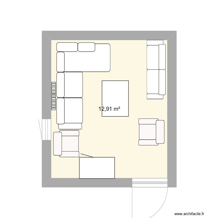 Salle de repos - Plan 1 pièce 13 m2 dessiné par Fanch H