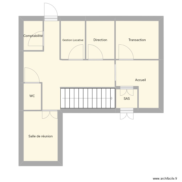 UIL Annexe - Plan agence RDC - Plan dessiné par Oan374
