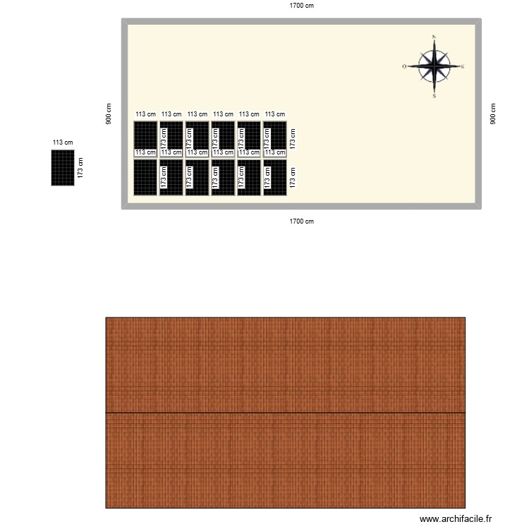 Vu dessus - Plan 1 pièce 140 m2 dessiné par Bigheel
