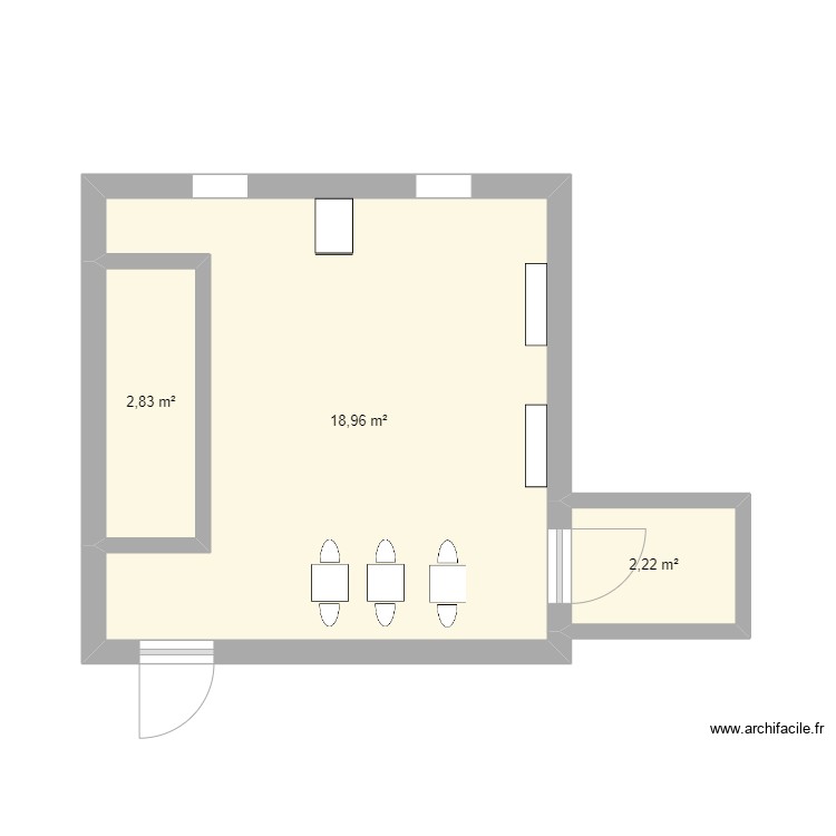 pop up - Plan 3 pièces 24 m2 dessiné par hmmd_h