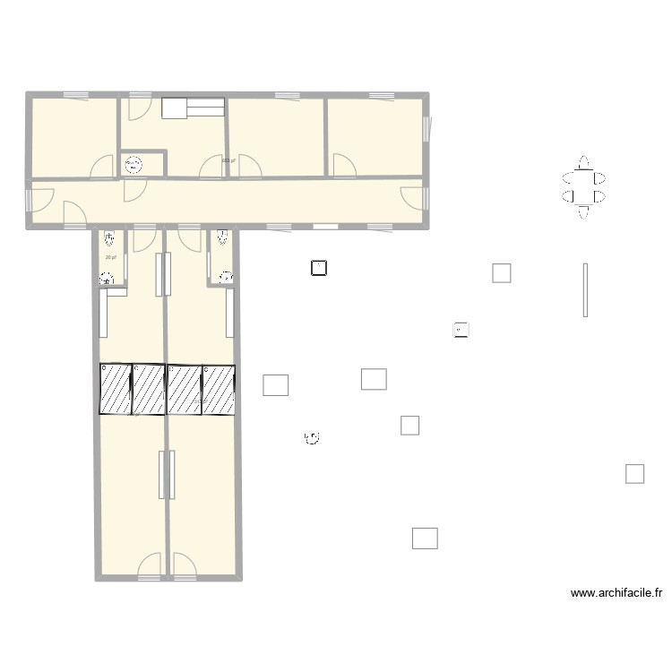 6 logements - Plan 5 pièces 66 m2 dessiné par lsauriol1