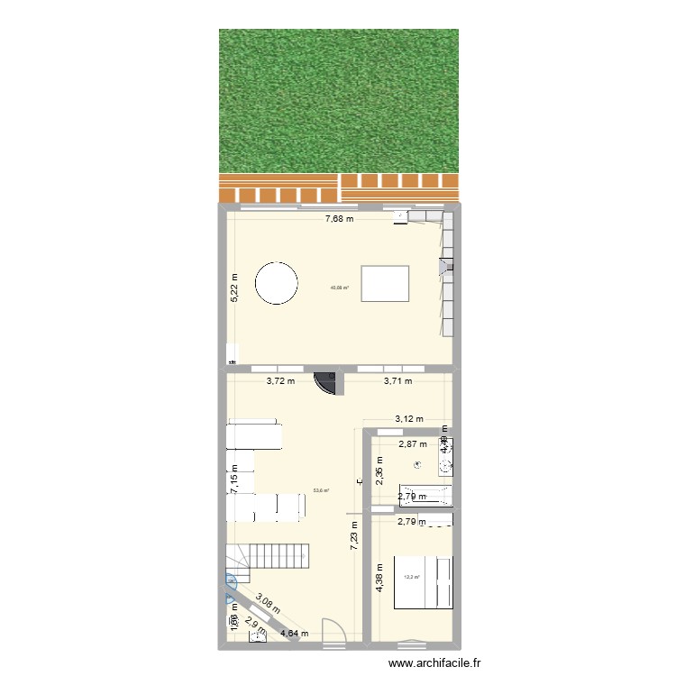 Plan 3 pièces 106 m² – Salvador Allende – Par Adel Kachem ️ | ArchiFacile