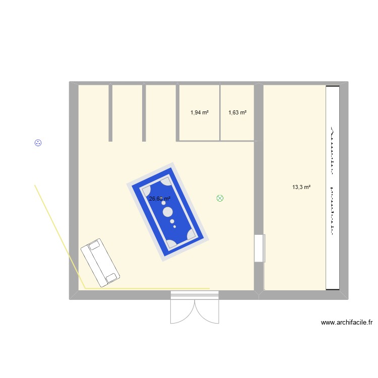 test - Plan 4 pièces 44 m2 dessiné par La Brigade Déco