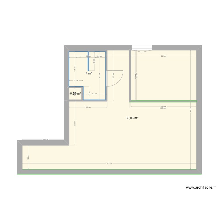 appart 203 Mat - Plan 3 pièces 40 m2 dessiné par mat2001