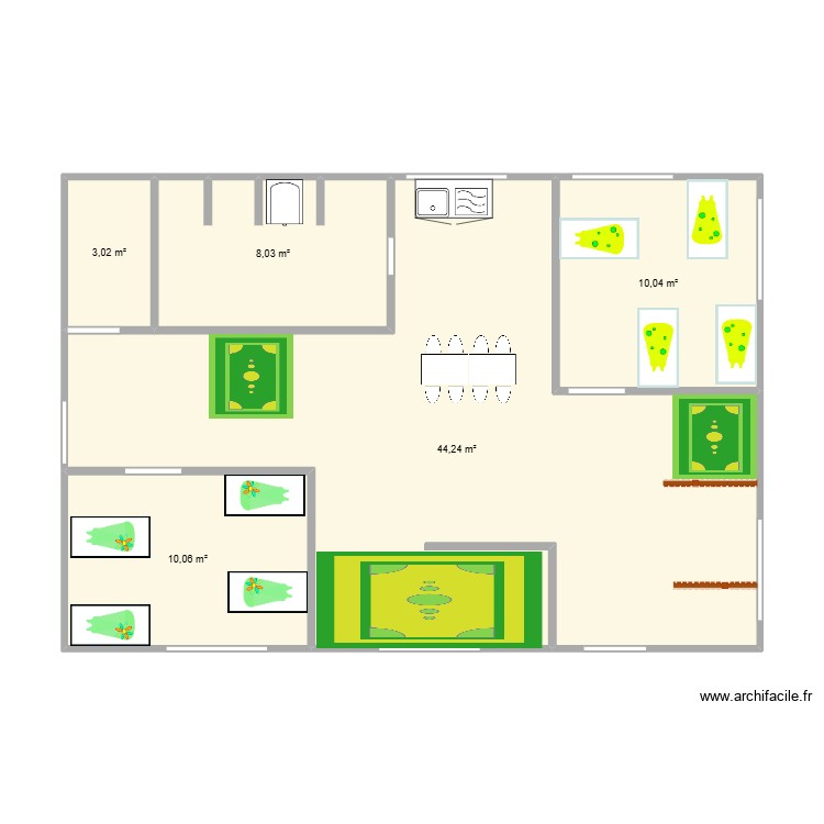 mam - Plan 5 pièces 75 m2 dessiné par perrinecommon