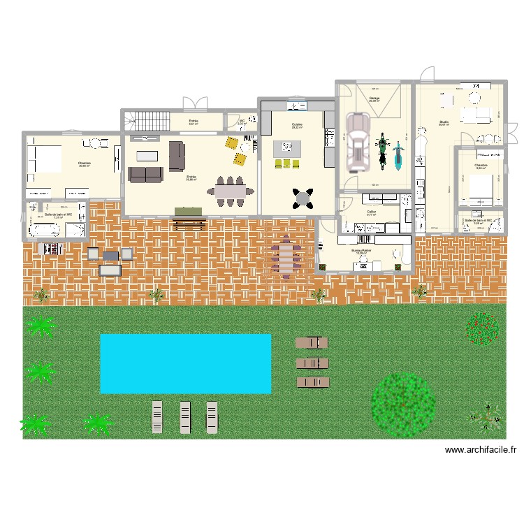 mas provençale Verdon - Plan dessiné par Oliveman75
