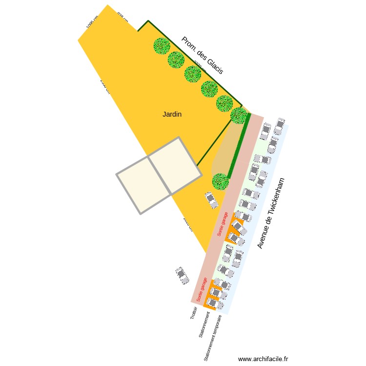DOUAI-PARKING - Plan 2 pièces 171 m2 dessiné par magentix