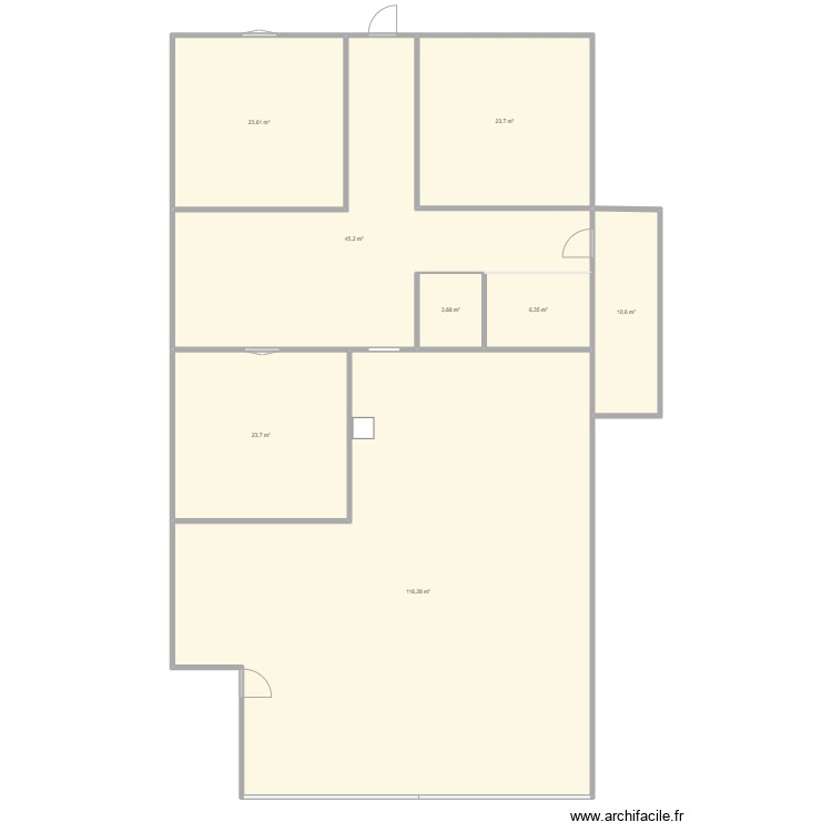 lpf - Plan 8 pièces 255 m2 dessiné par fenixsfiancee