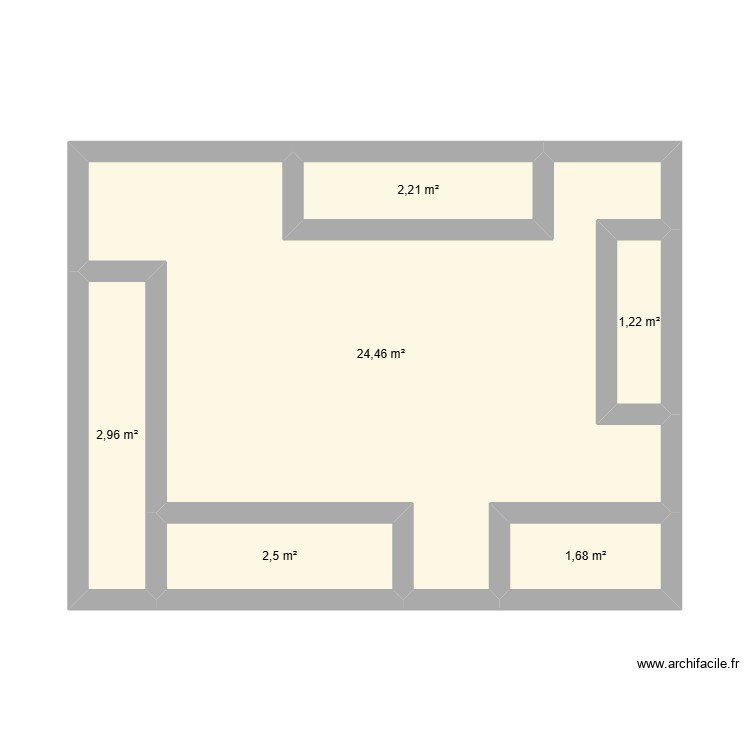LYCEE - Plan 6 pièces 35 m2 dessiné par laura122