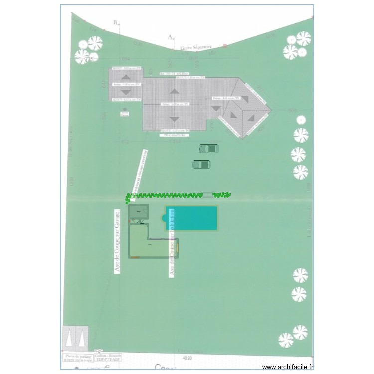 cuisine d'été + Local technique - Plan dessiné par jelicho13