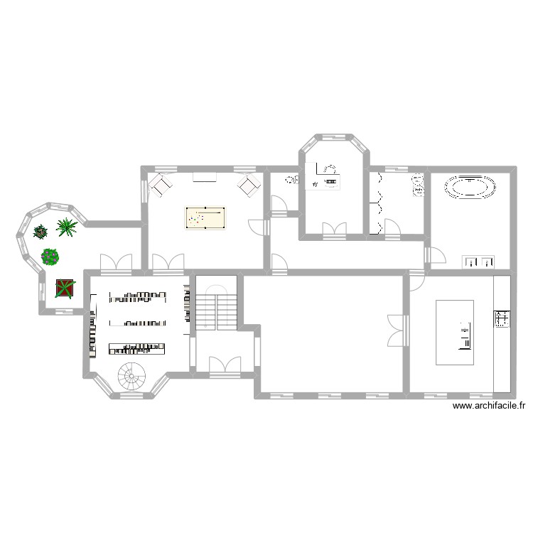 Plan – Manoir 1er e – Par undertaker1991 ️ | ArchiFacile