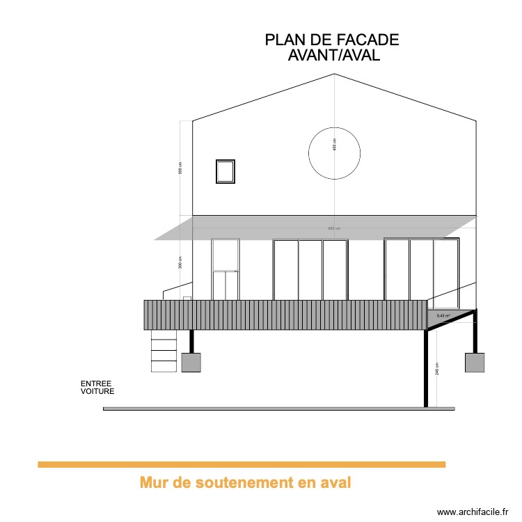 plan de facade - Plan dessiné par KekeLulu972