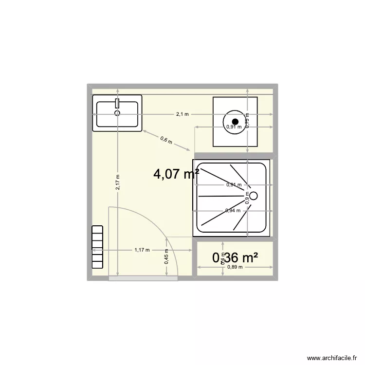 Plan – Salle de bains cenon – Par mxm lzr ️ | ArchiFacile