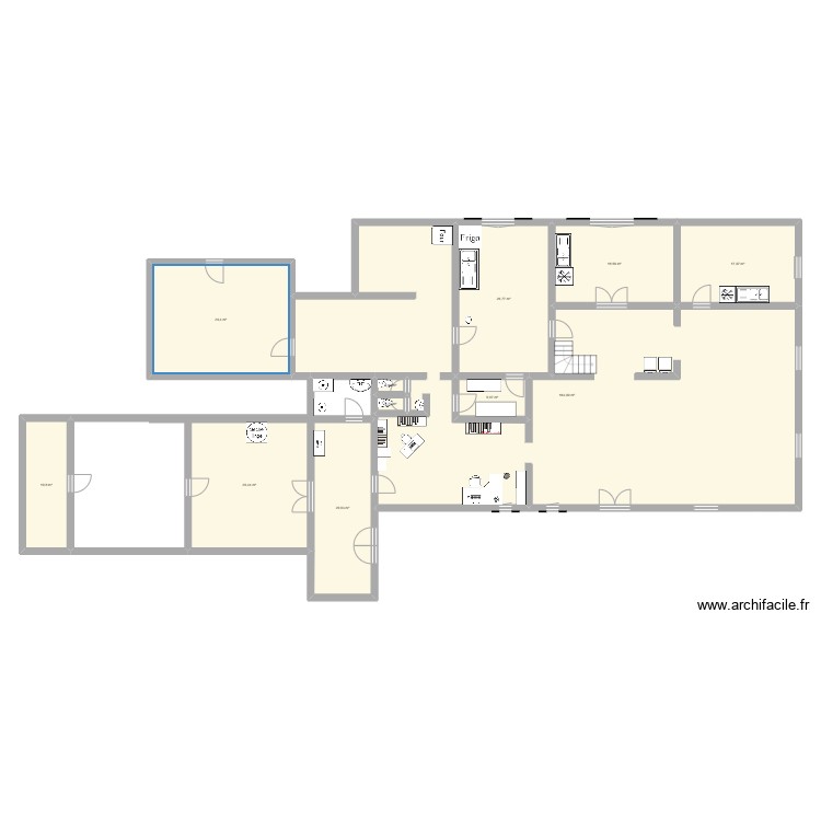 clinique - Plan 9 pièces 279 m2 dessiné par Astridou28