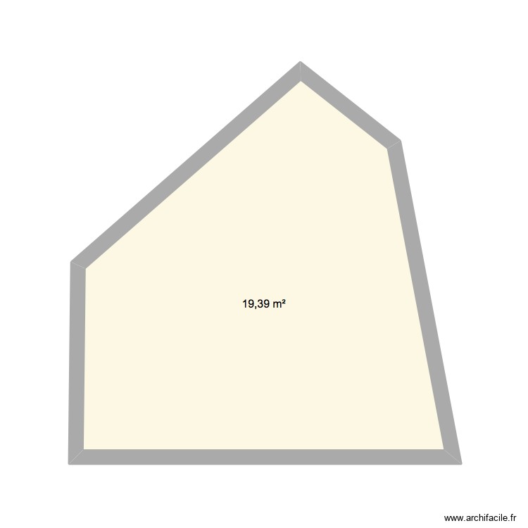 cabane - Plan 1 pièce 19 m2 dessiné par nico69700