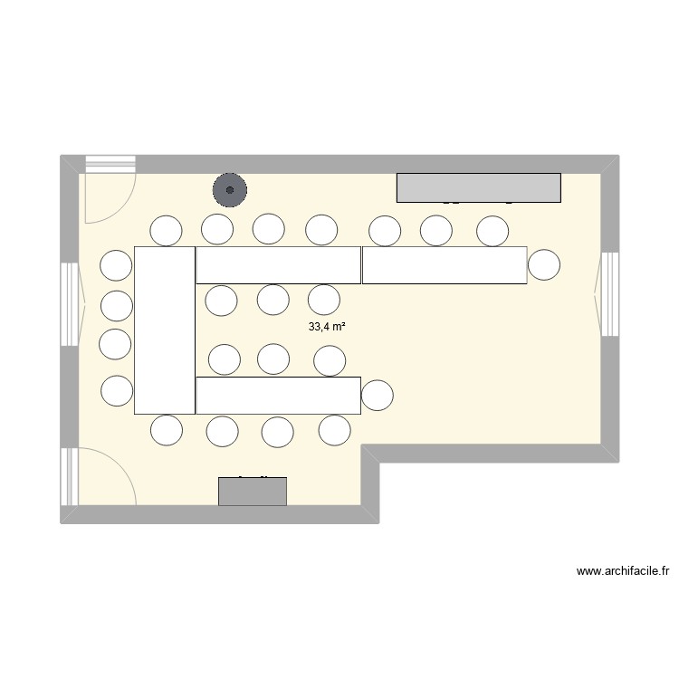 Salle à manger - Plan 1 pièce 33 m2 dessiné par Calife
