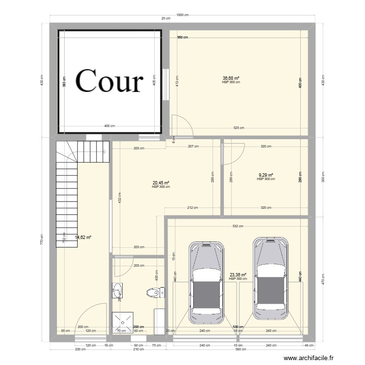 Logement d'habitation RDC - Plan 5 pièces 104 m2 dessiné par MEDRAZ