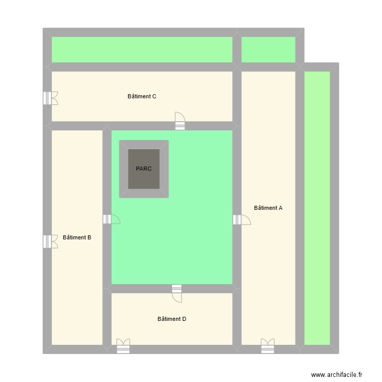 BATIMENT - Plan 9 pièces 72 m2 dessiné par NFJDCFIJ