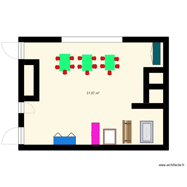 plan du tfe - Plan 1 pièce 32 m2 dessiné par Cloclo18