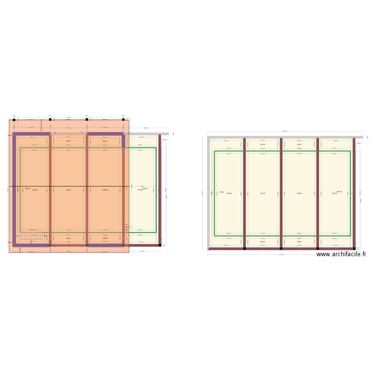vue au-dessus de la poche - Plan dessiné par Lydie25