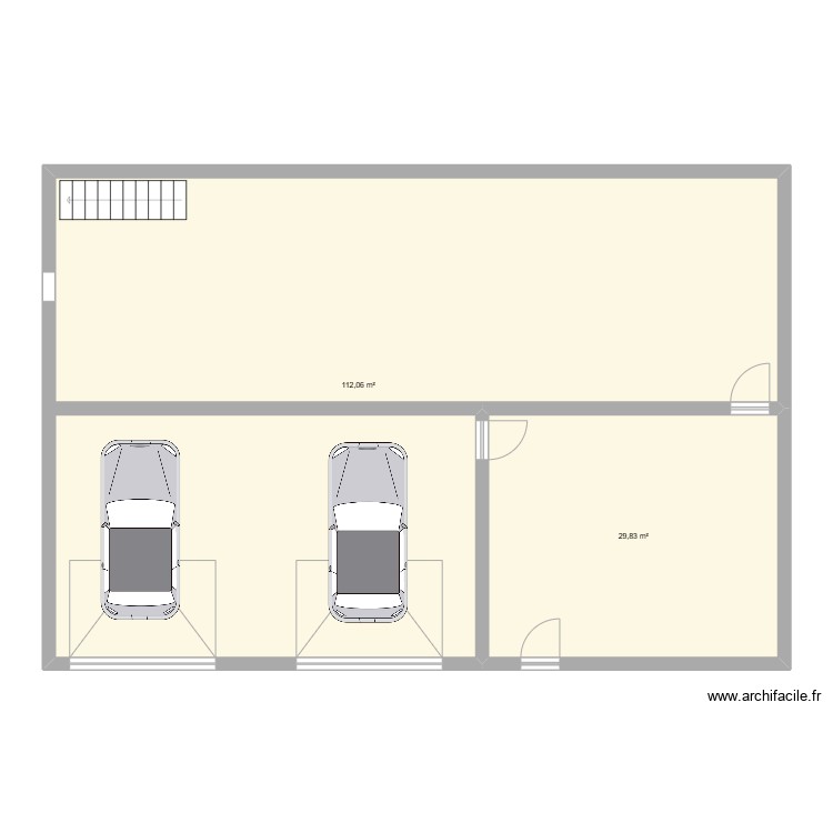 plan maison - Plan 2 pièces 142 m2 dessiné par gossby57