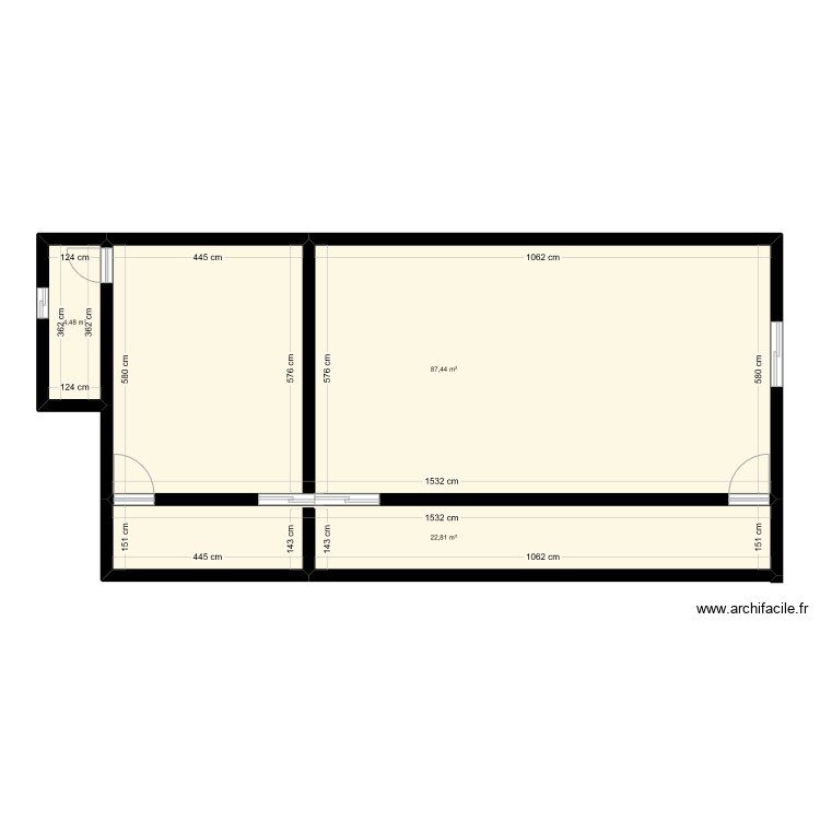 Plan de mise en observation CDT - ARCHIVES 1 - Plan 3 pièces 115 m2 ...