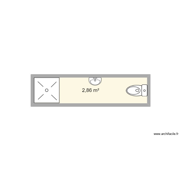 kagibi - Plan 1 pièce 3 m2 dessiné par valstar44