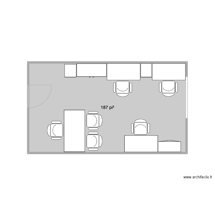 Plan bureau 1 - Plan dessiné par adjointeletf