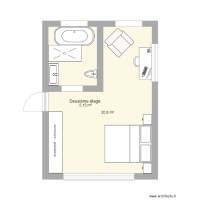 Studio 30m2 - Plan 2 pièces 28 m2 dessiné par Speedandeasy