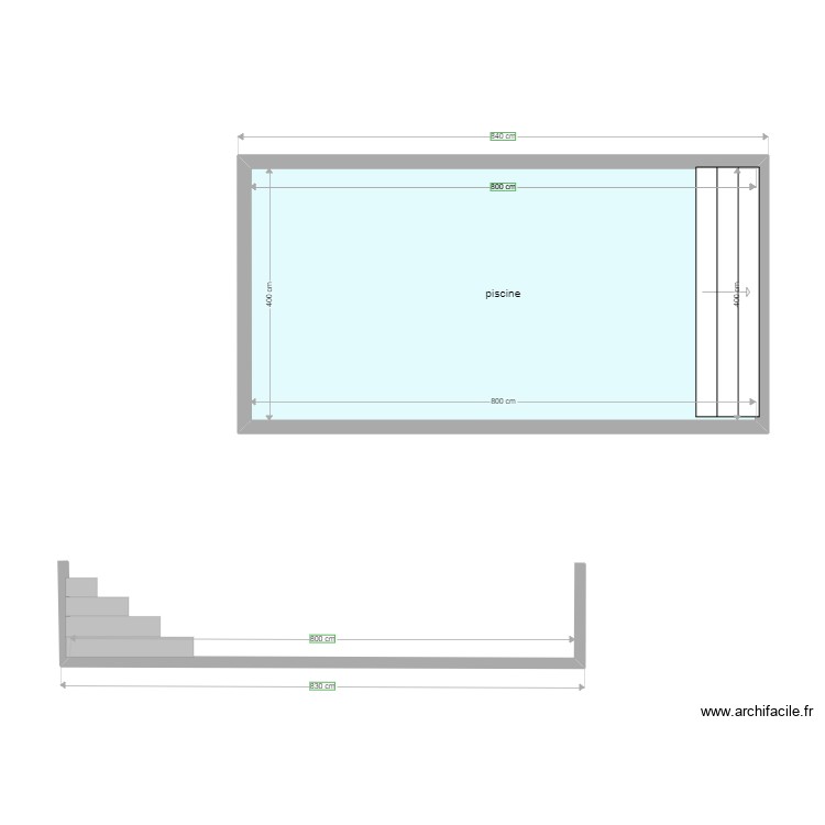 Plan – Plan en coupe piscine – Par xav17220 ️ | ArchiFacile