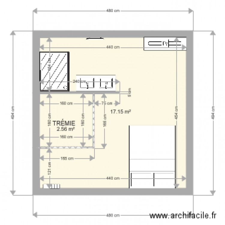 DUPLEX F2 - Plan dessiné par riahi sabrina