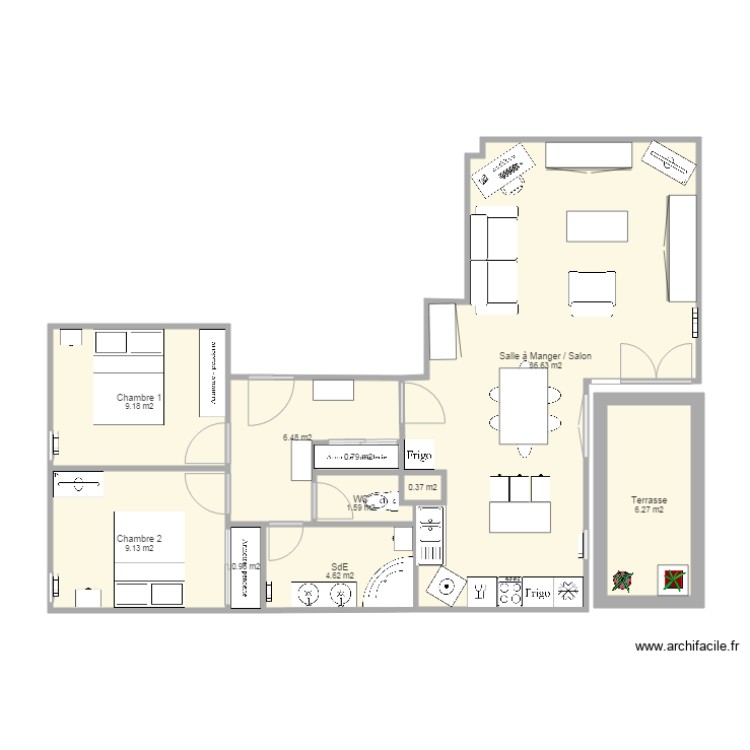 brive - Plan 10 pièces 76 m2 dessiné par beuleu