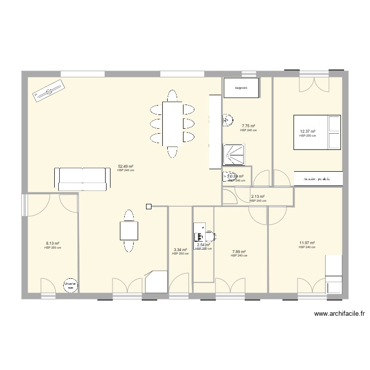 habitation principale - Plan dessiné par rico49