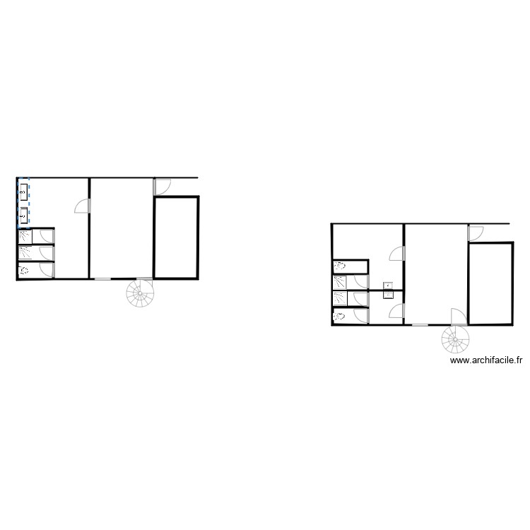 VESTIAIRE - Plan 14 pièces 110 m2 dessiné par alflo007