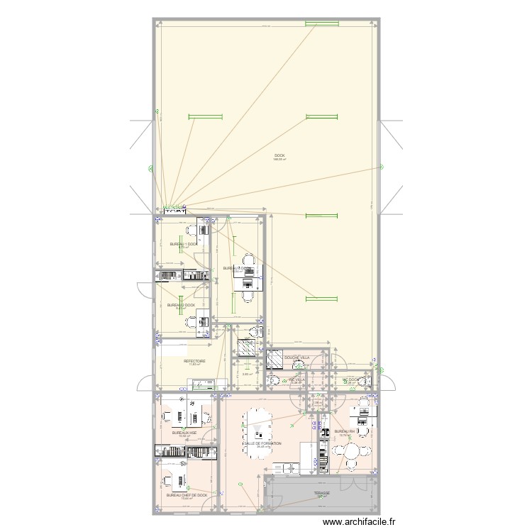 Plan maison Dock KONE - Plan 16 pièces 300 m2 dessiné par CaltracMM2021
