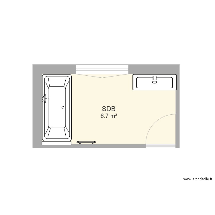 SDB - Plan dessiné par batie-neuve