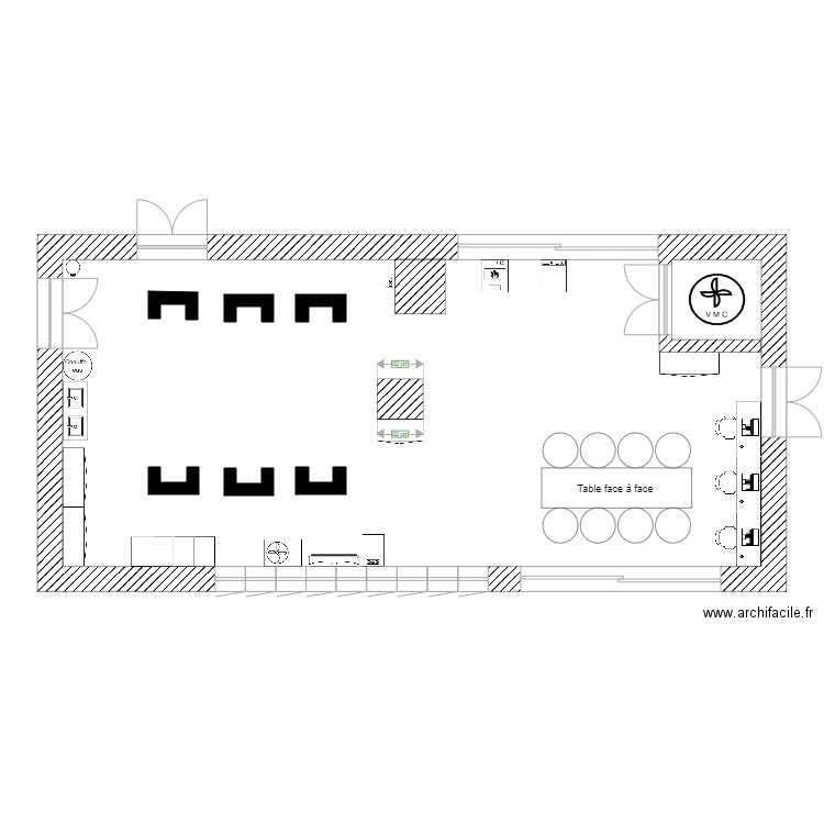 Aménagement atelier - Plan dessiné par lp...
