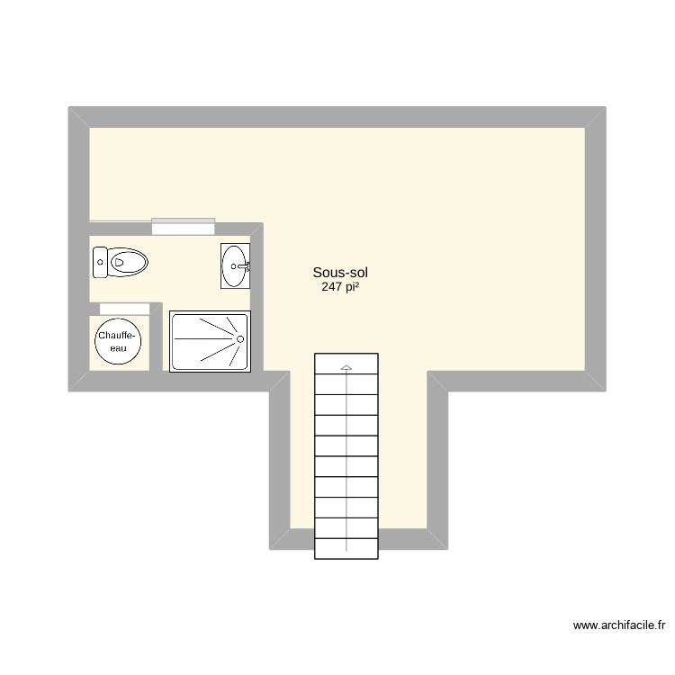 Plan – Sous-sol – Par De la Salette ️ | ArchiFacile