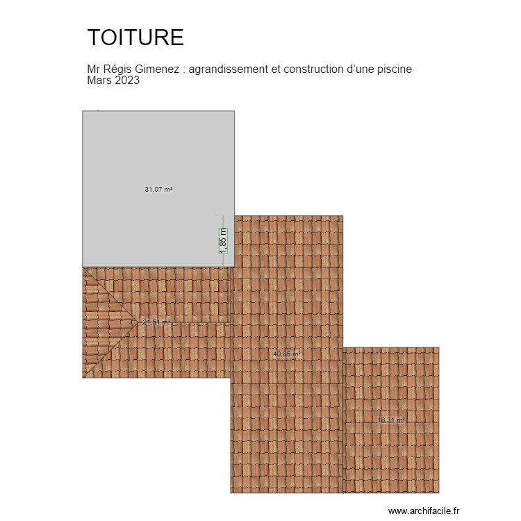 Toiture - Plan dessiné par nineb13