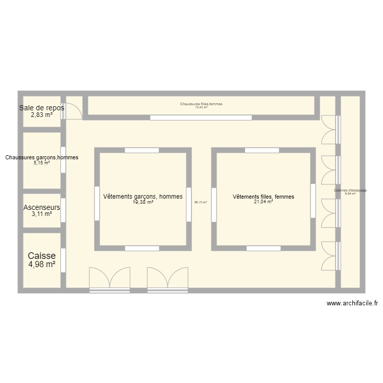 Plan magasin - Plan dessiné par Fabio32