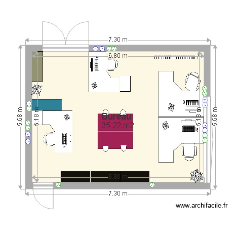 Bureau def - Plan dessiné par cerouky