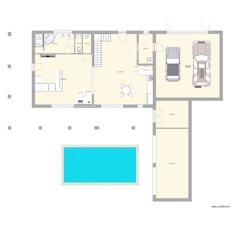 plan villa rdc - Plan dessiné par xavxav