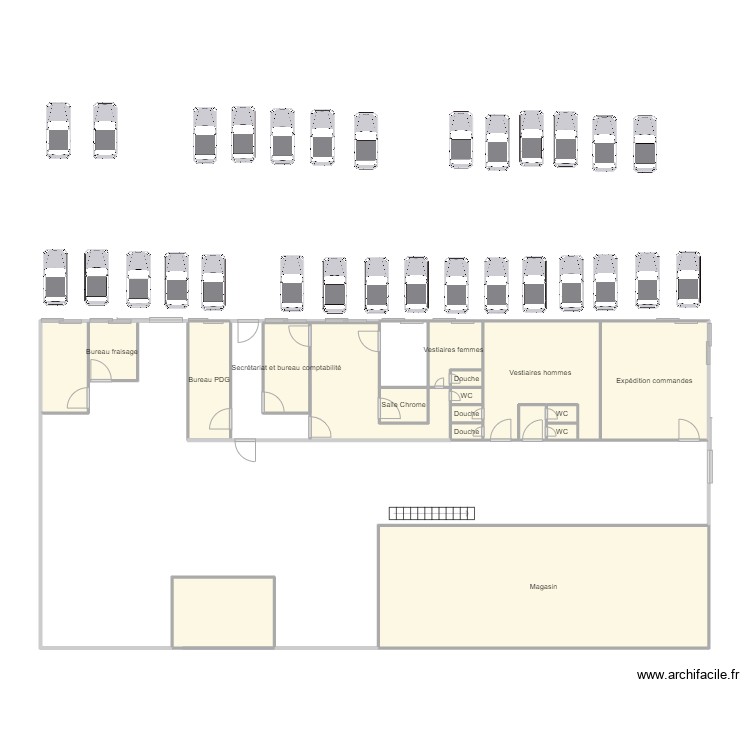 1er batiment - Plan 18 pièces 63 m2 dessiné par GDrhal