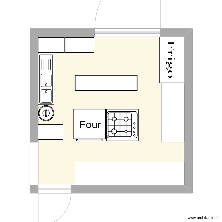 PLAN CUISINE GUINGUETTE - Plan dessiné par Soleil4901
