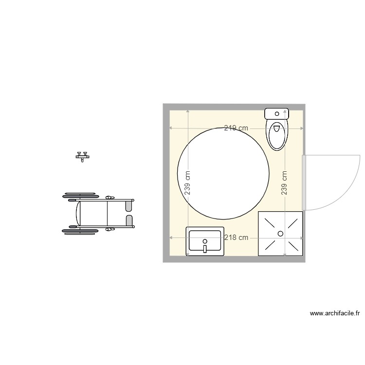 sdb plan - Plan dessiné par piwisy