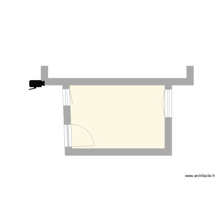 guerite coupe façade - Plan dessiné par bathia