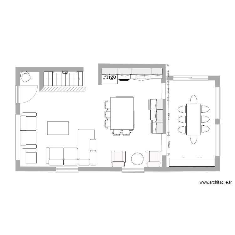 plan vestibule ouverte - Plan dessiné par Unique1