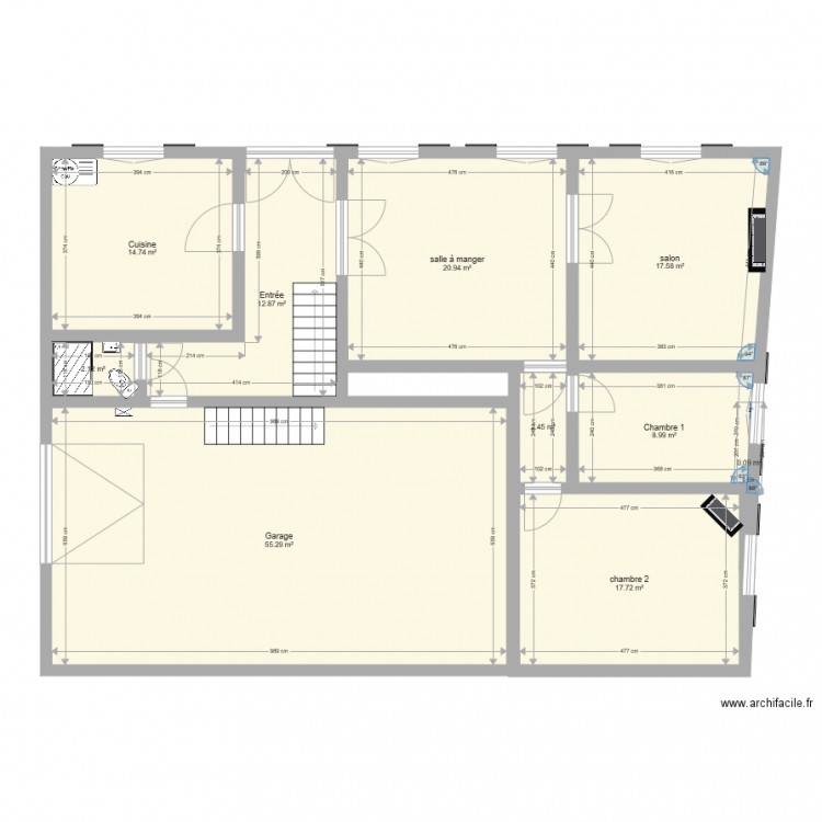 plan RDC - Plan dessiné par julie542013
